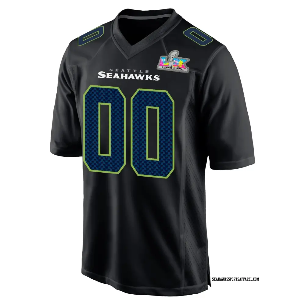 Game Black Men's Custom Seattle Seahawks Carbon Fashion Super Bowl LX ...
