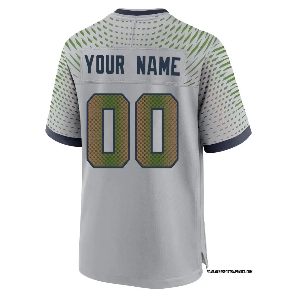 Game Gray Men's Custom Seattle Seahawks Wolf 2025 Rivalries Collection ...