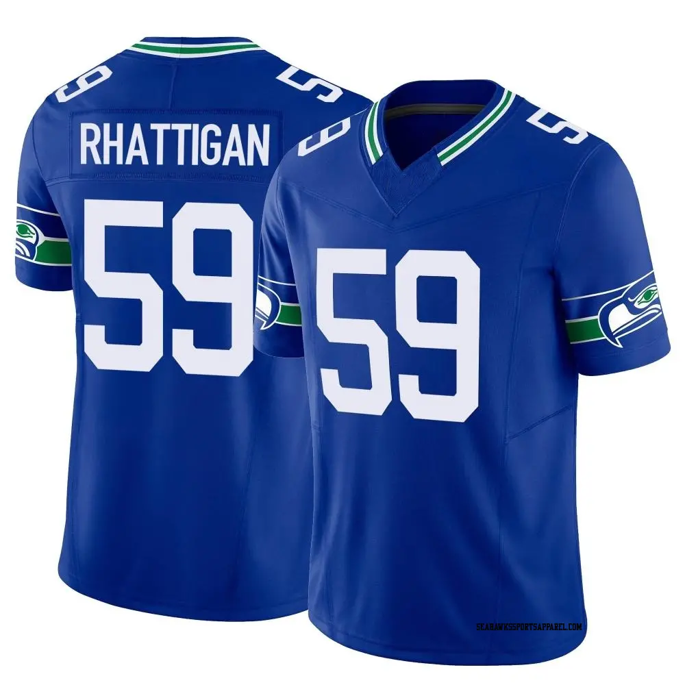 Limited Royal Youth Jon Rhattigan Seattle Seahawks Throwback Vapor F.U ...